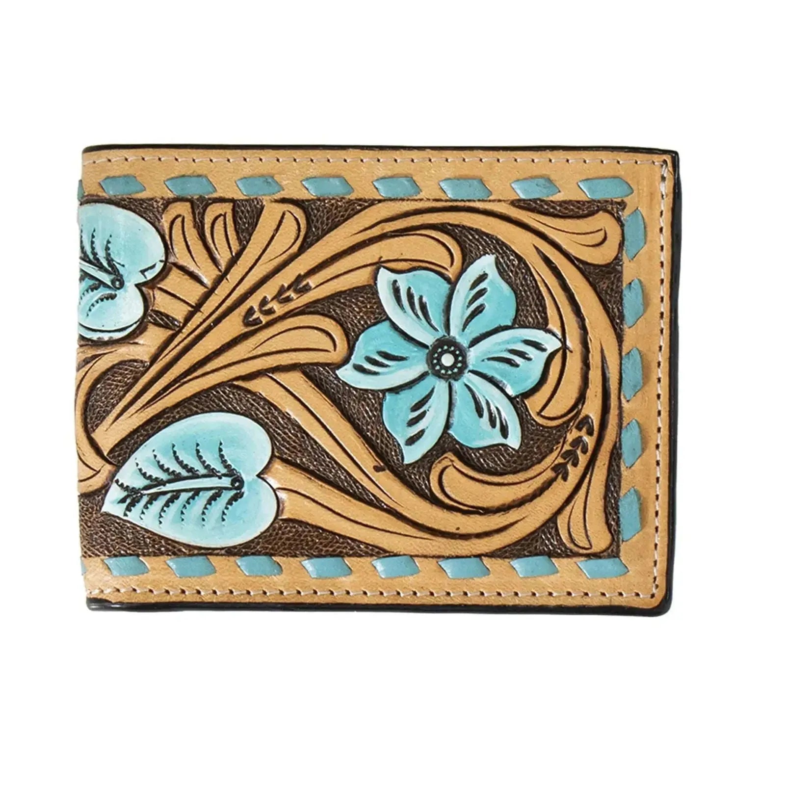 3D Turquoise Frontier - Men's Bi-Fold Wallet | Hatcountry