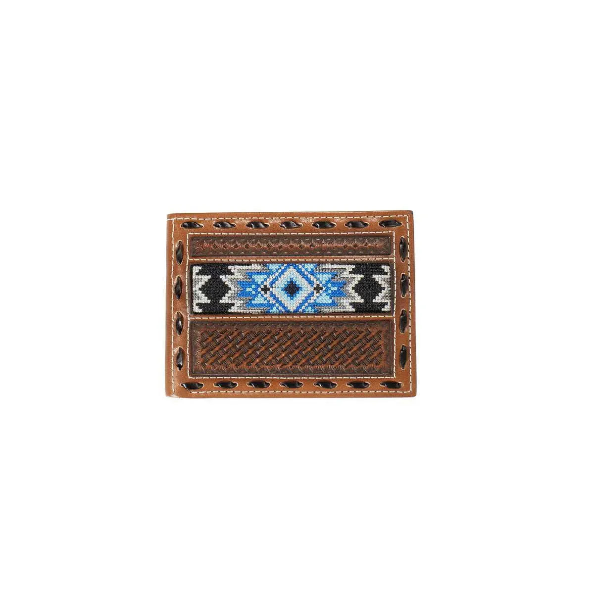 3D Blue Diamond Inlay - Mens Bifold Wallet | Hatcountry – HatCountry